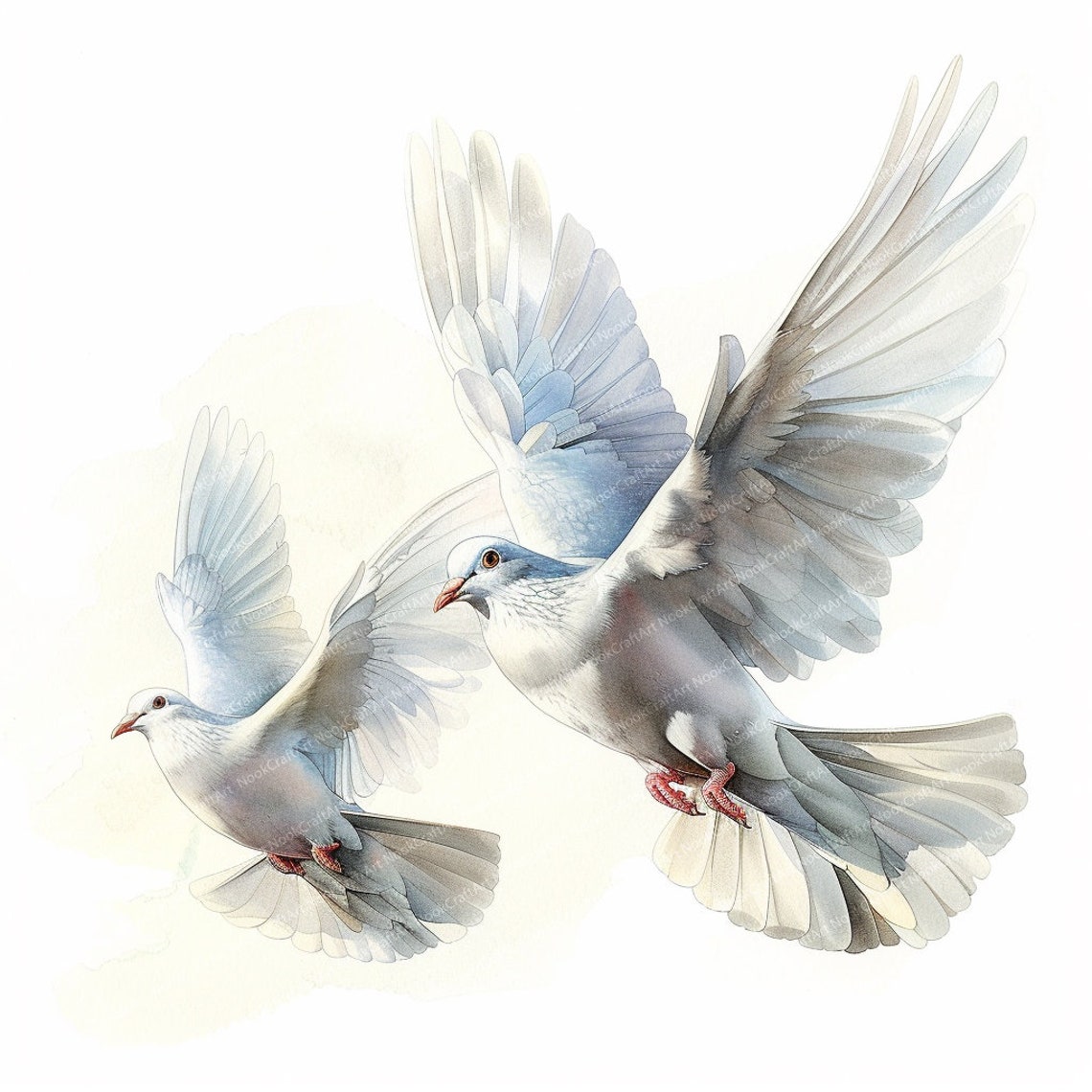 20 White Dove Clipart | Peace Dove | Printable Watercolor Clipart ...