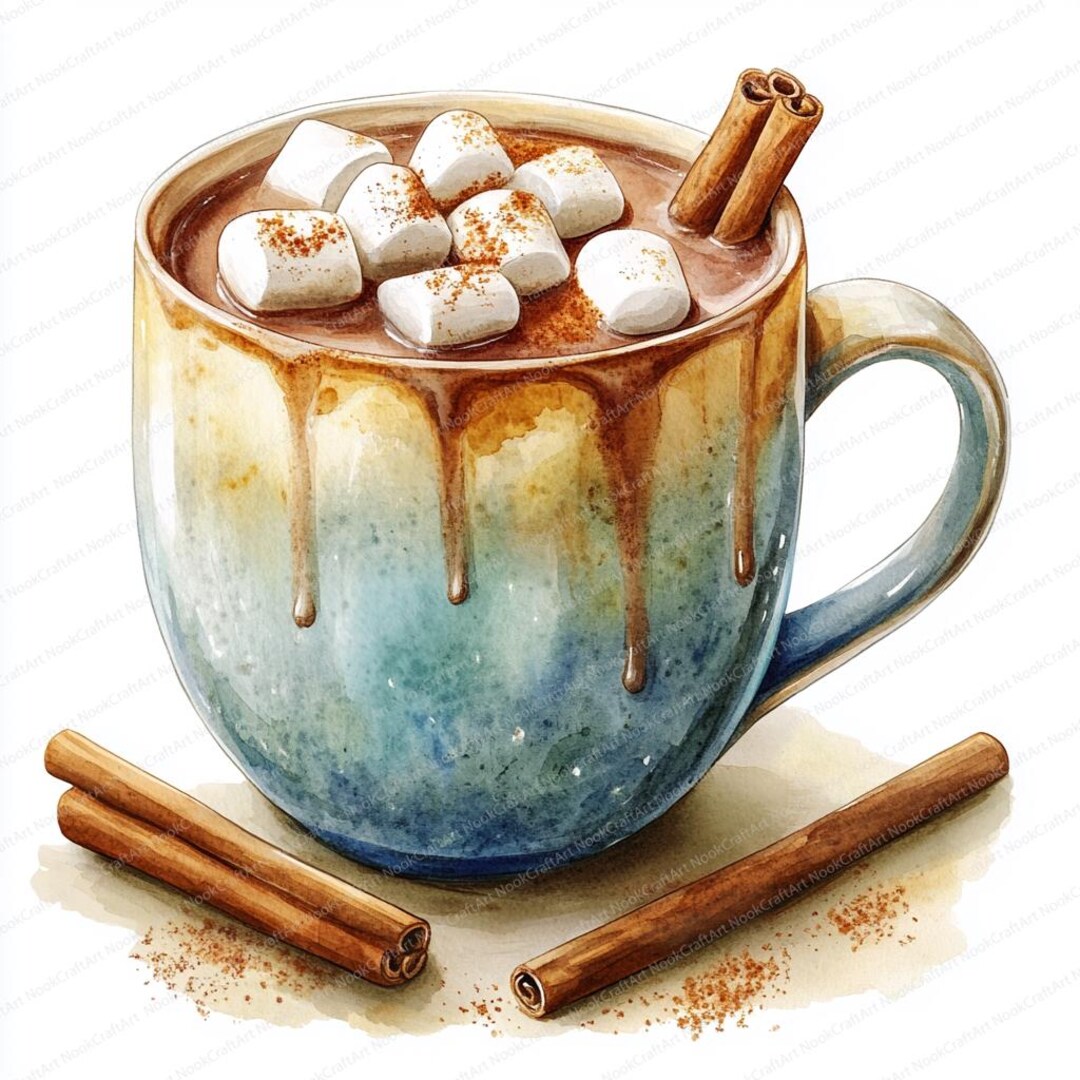 18 Hot Chocolate Mug Clipart | Cozy Winter Drink Illustration ...