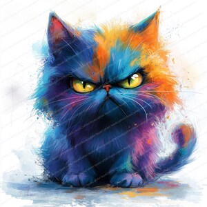 15 Cartoon Evil Cat Clipart | Whimsical Feline Art Collection ...