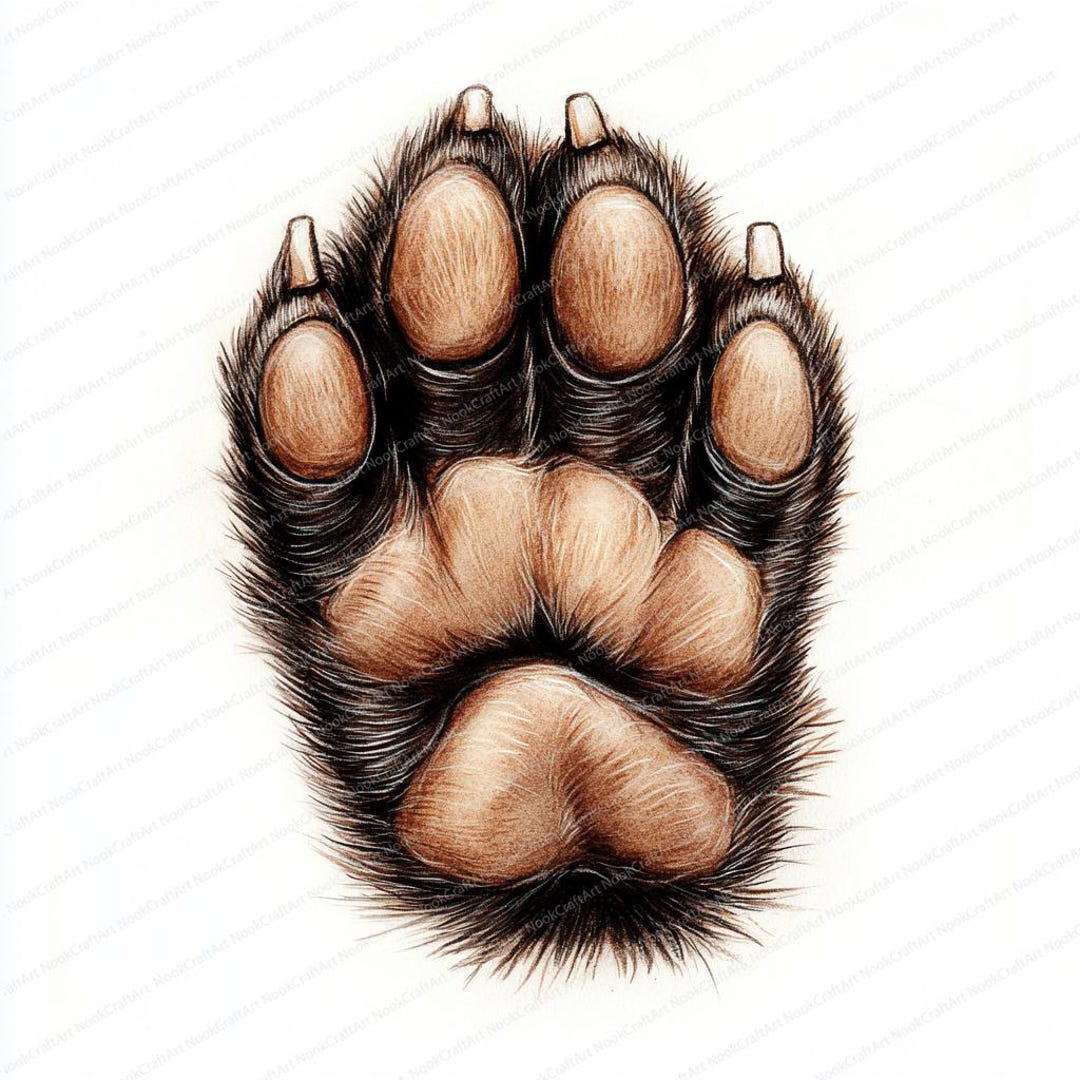 20 Dog Paw Illustration Clipart | Watercolor Puppy Paws Clipart | High ...