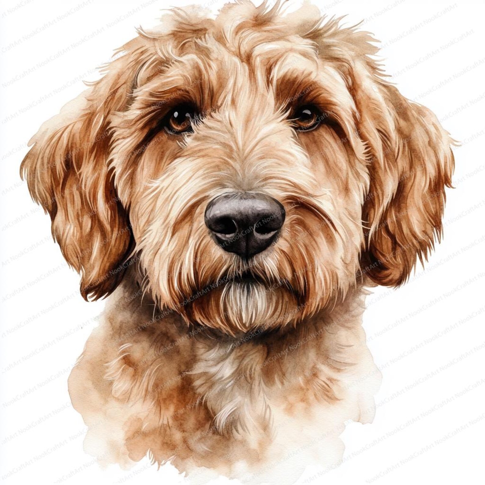 Goldendoodle Clipart | 20 High Quality Jpgs | Digital Planner Art ...