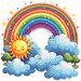 12 Sun and Rainbow Clipart | Sun and Rainbow Illustrations | Digital ...
