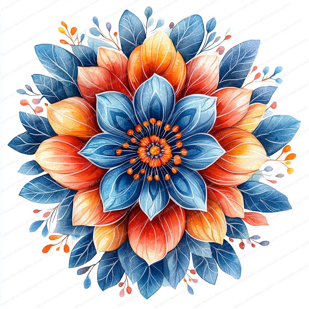 20 Mandala Flower Petals Clipart | Symmetrical Floral Design Elements ...