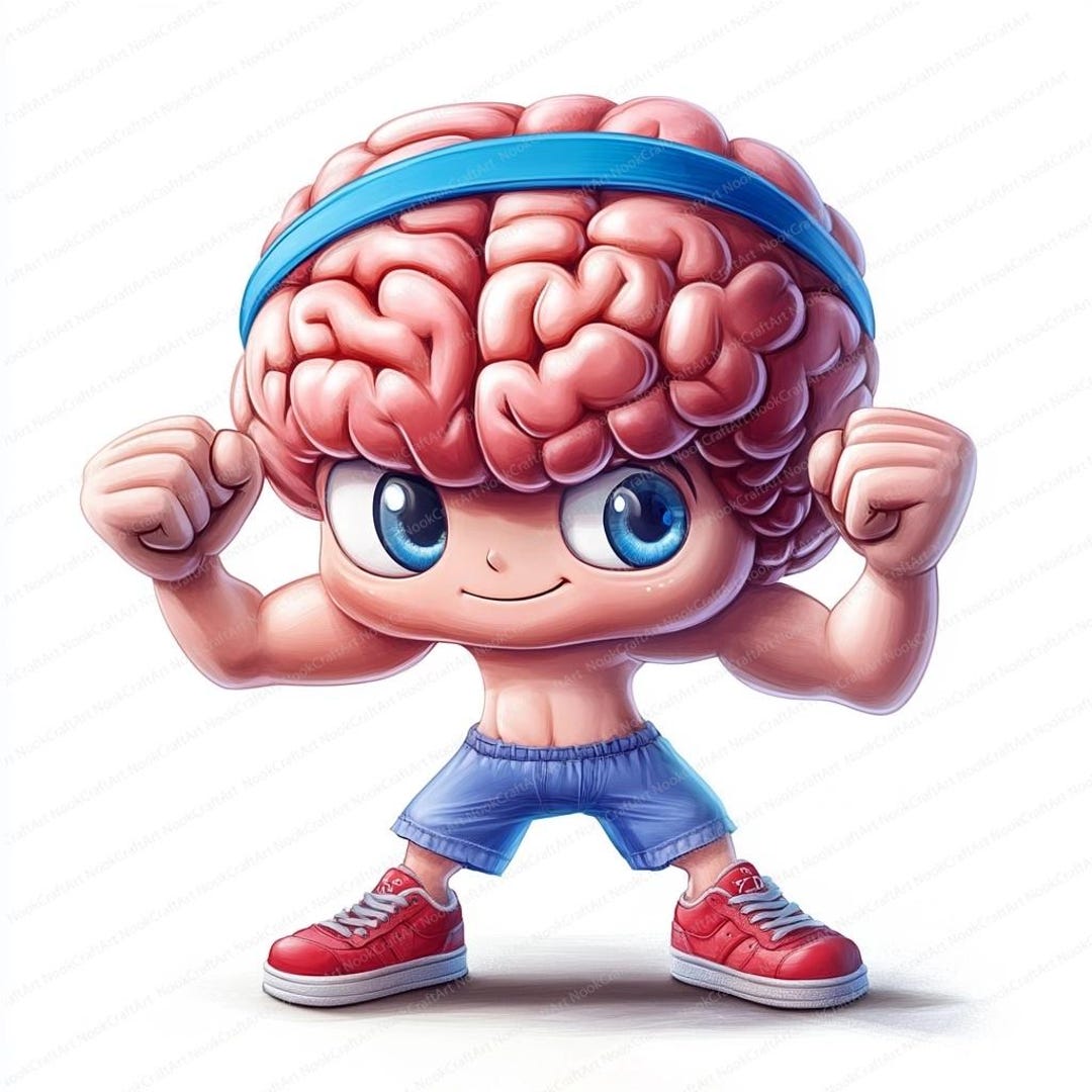 16 Cute Brain Clipart | Adorable Cute Brain Clipart Bundle | Printable ...