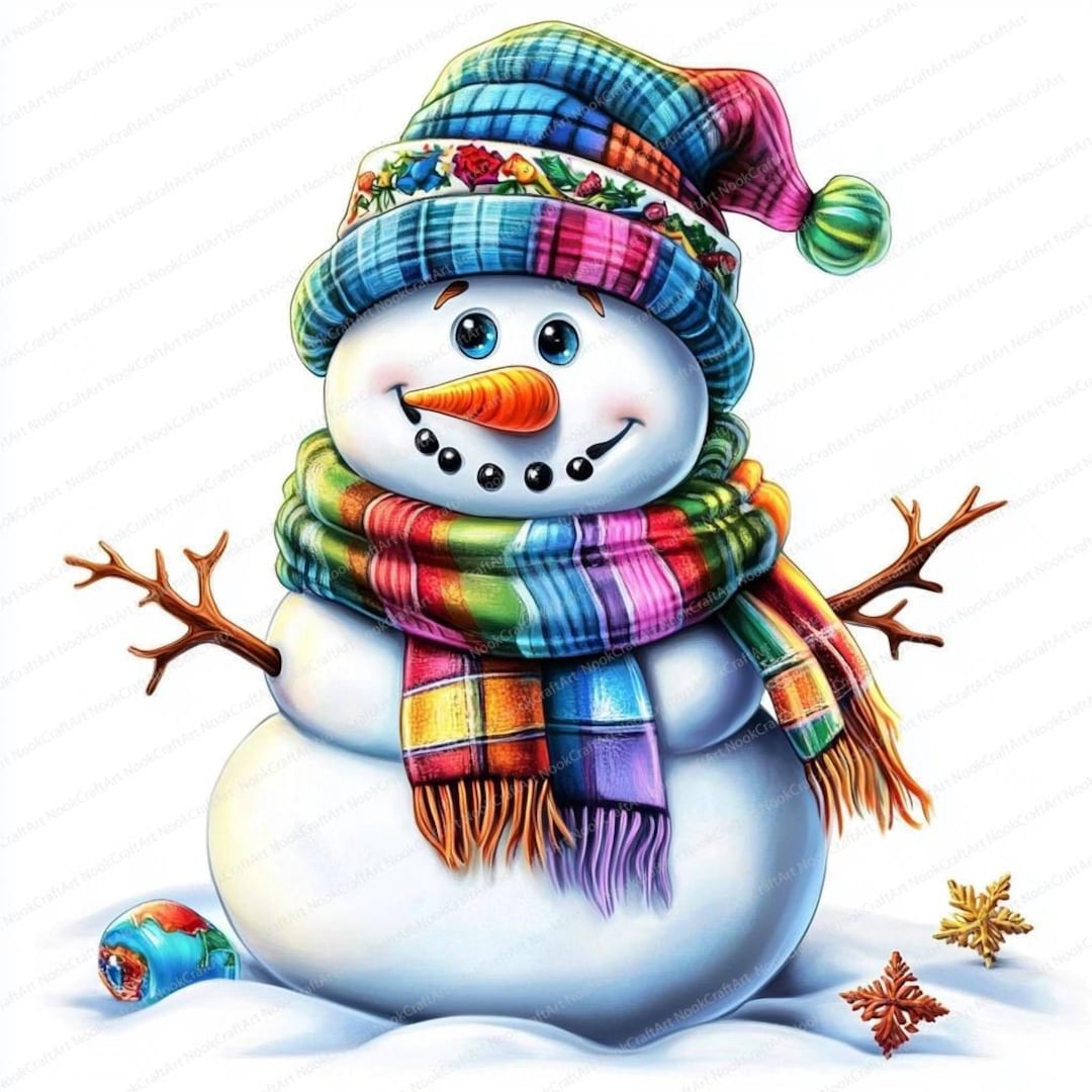 Charming Snowman Clipart Bundle | 14 Adorable High-quality Designs ...