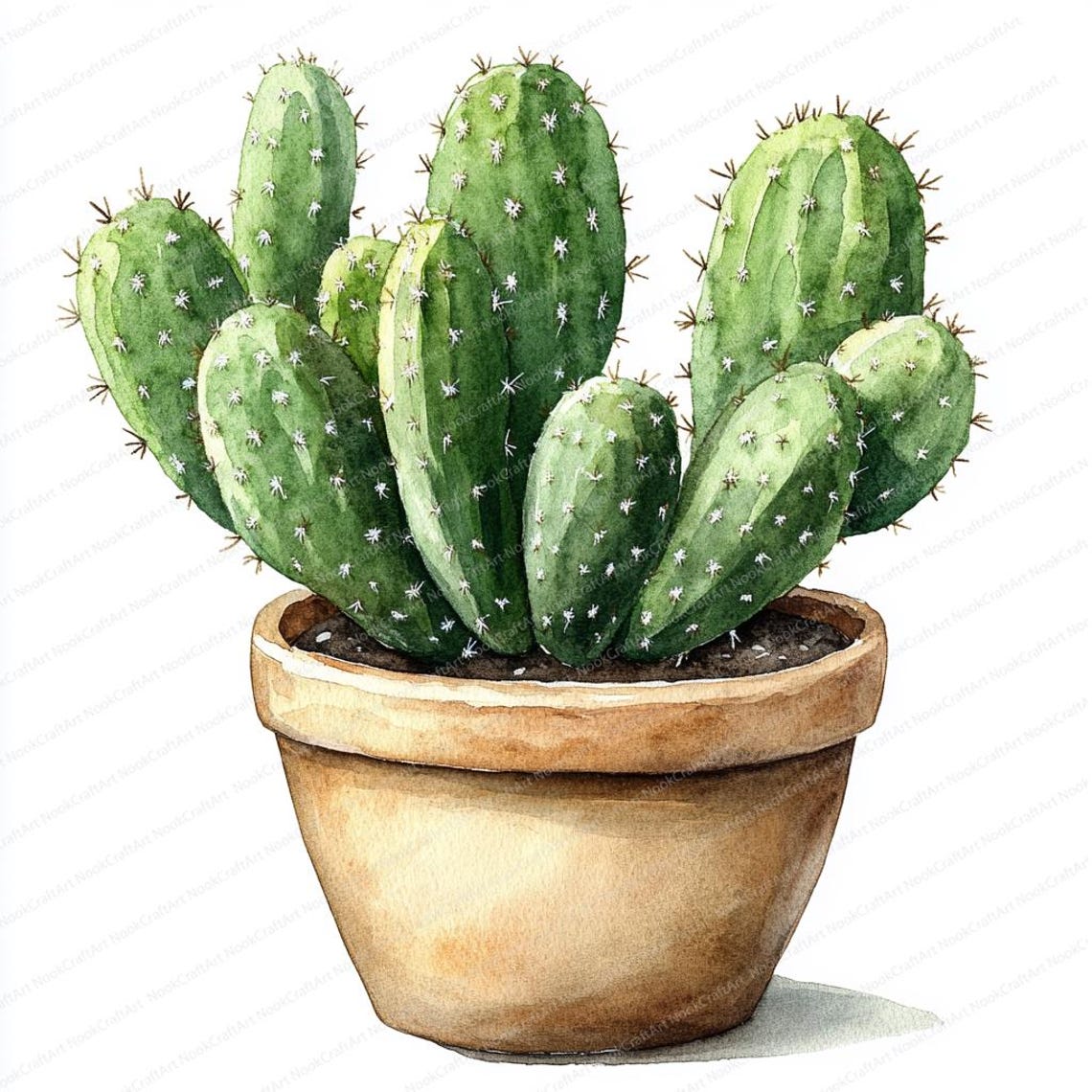 22 Cactus Plant Clipart Collection | Potted Succulent Art Set ...