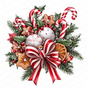 16 Watercolor Candy Cane Clipart | Christmas Clipart | Printable ...