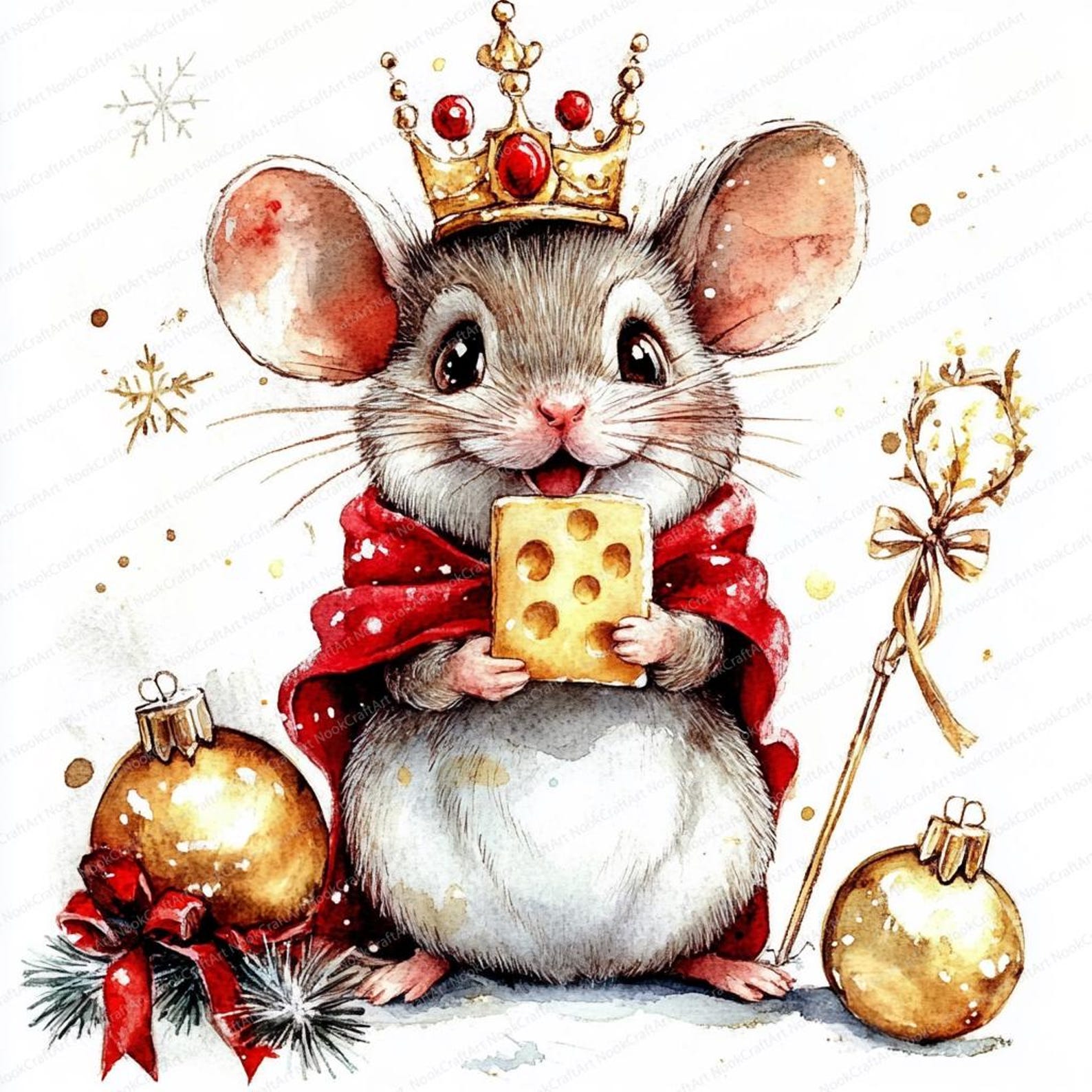 15 Cute Nutcracker Mouse Clipart | Christmas Watercolor Designs ...