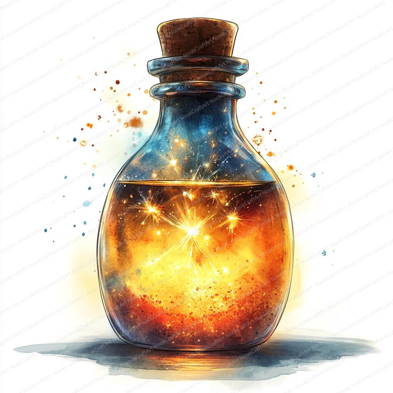 24 Glitter Potion Clipart | Magical Elixir Illustrations | Printable ...