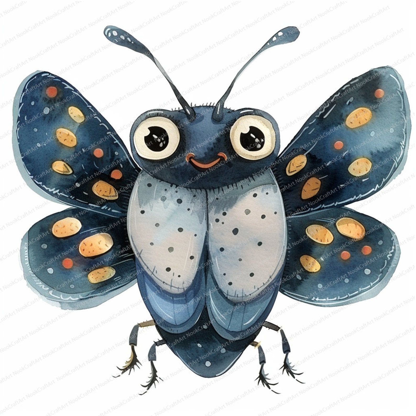 10 Funny and Cute Insects Clipart Fun Mosquitos and Flies Printable ...