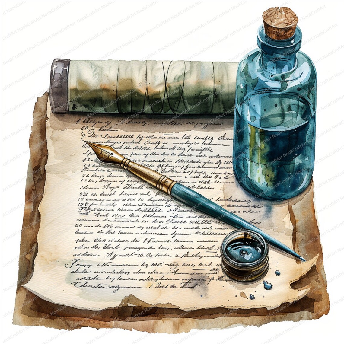 14 Antique Paper Clipart Old Vintage Paper Printable Watercolor Clipart ...