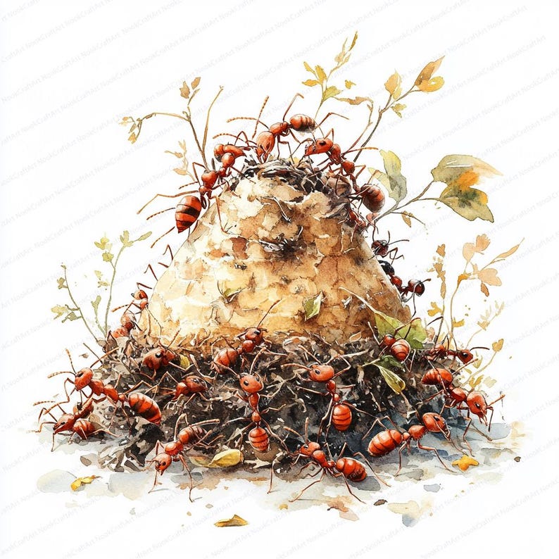 23 Ant Hill Building Clipart | Creative Ants in Action | Printable ...