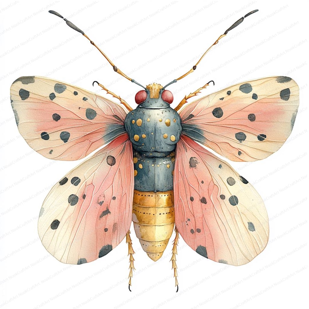 Floral Insect Clipart Bundle 20 High-quality Jpgs Perfect for Craft Art ...