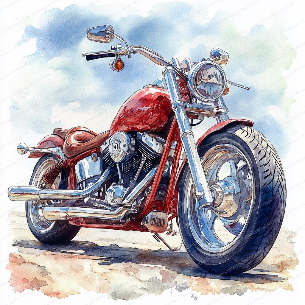 18 Classic Chopper Clipart Set | Vintage Motorcycle Graphics ...