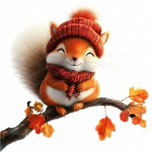 16 Cute Fall Squirrel Clipart | Autumn Squirrel Clipart | Printable ...