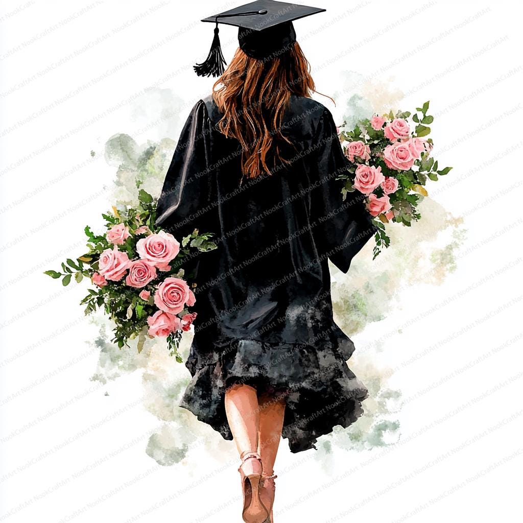 20 Girl Graduation Clipart | Student Grad Designs | High-quality JPG ...