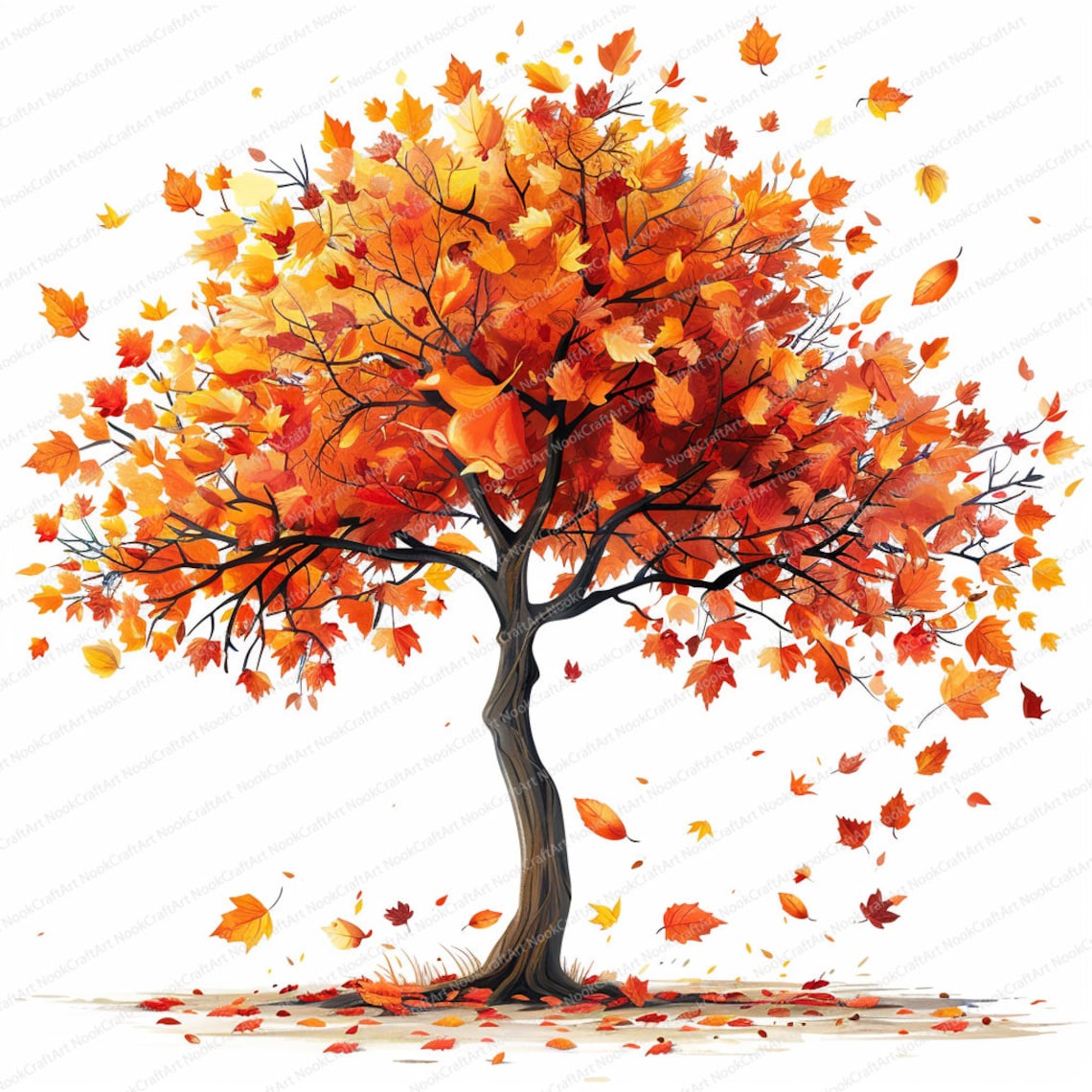 Set of 22 Autumn Tree Leaves Clipart Images Autumn Clipart High Quality ...