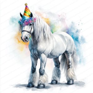16 Horse Birthday Clipart | Birthday Horse Clipart Bundle | Printable ...