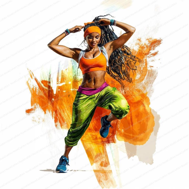 18 Zumba Clipart | Zumba Dance | Printable Watercolor Clipart | High ...