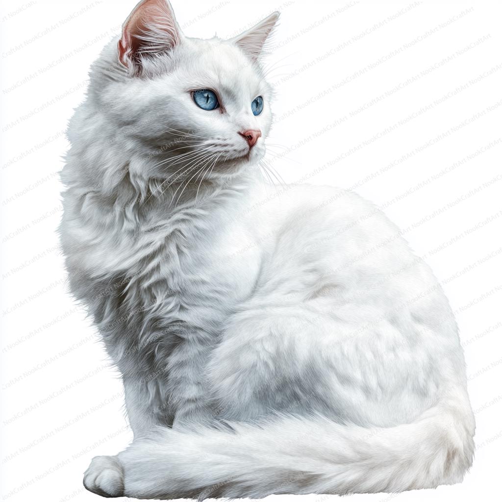 White Cats Clipart | 20 High Quality Jpgs | Nursery Decor | Digital ...