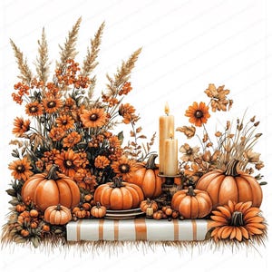 14 Fall Thanksgiving Clipart | Autumn Harvest | Printable Watercolor ...