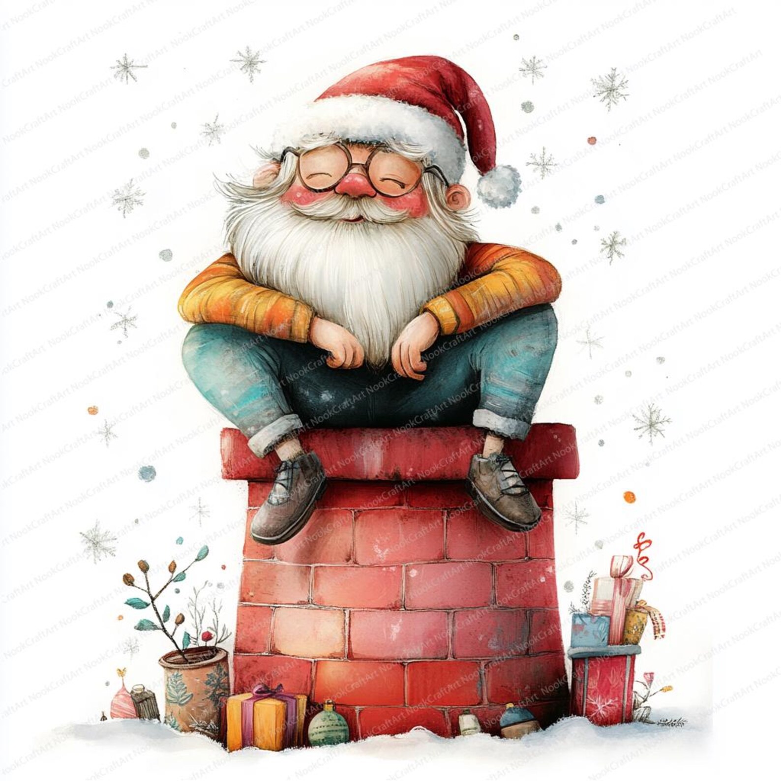 16 Quirky Chimney Clipart | Whimsical Holiday Chimneys | Printable ...