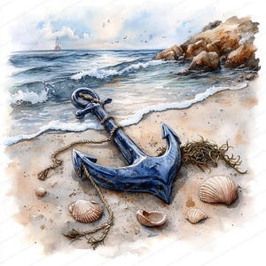 20 Anchor Clipart Set | Nautical Graphic Elements | Printable ...