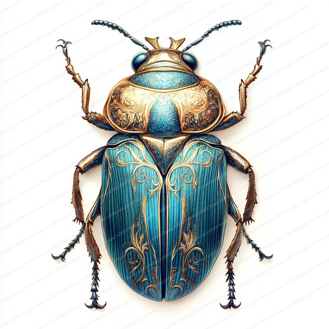 20 Cute Beetles Clipart | Scarab Designs | Printable Watercolor Clipart ...
