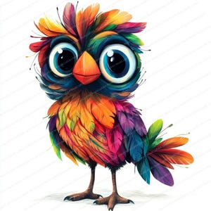 Disheveled Bird Clip Art | 14 High Res Watercolor Jpgs | Printable ...