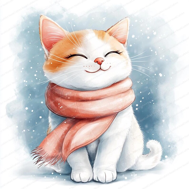 20 Watercolor Cute Cat Clipart | Adorable Cat Lover Designs | Pet ...