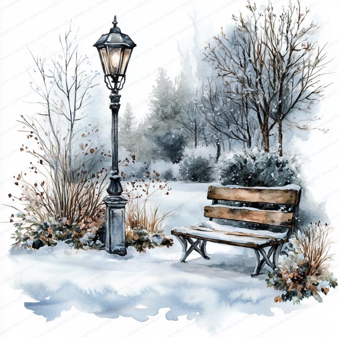 20 Winter Garden Clipart | Christmas Design | Printable Watercolor ...