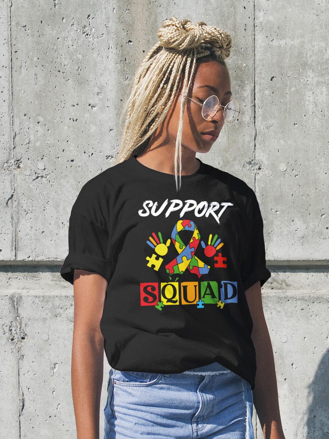 Autism Support Squad T-shirt Design: Awareness PNG SVG EPS (digital ...