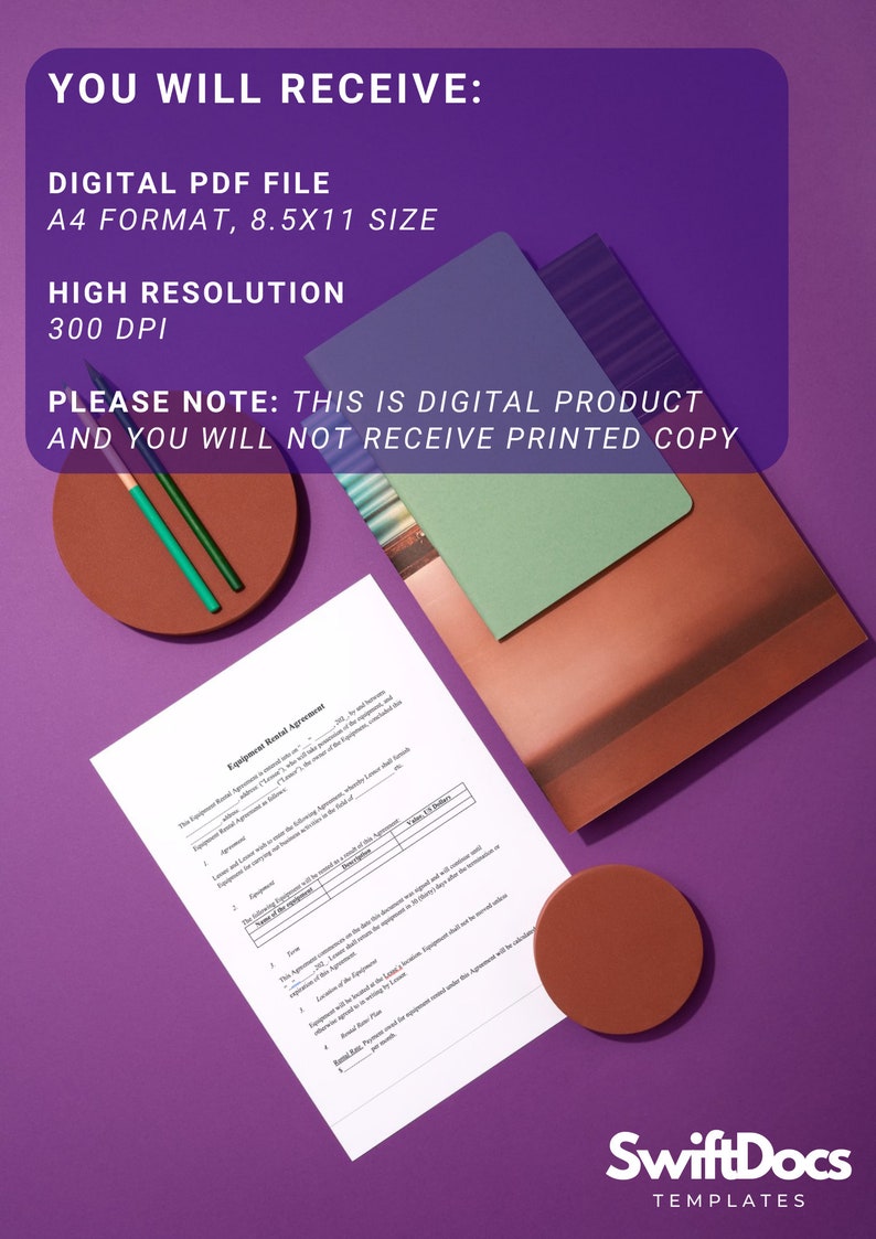 Equipment Rental Agreement - Etsy