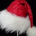 Red Sequined Santa Hat, Showgirl Santa Hat, Festive Christmas Party Hat ...