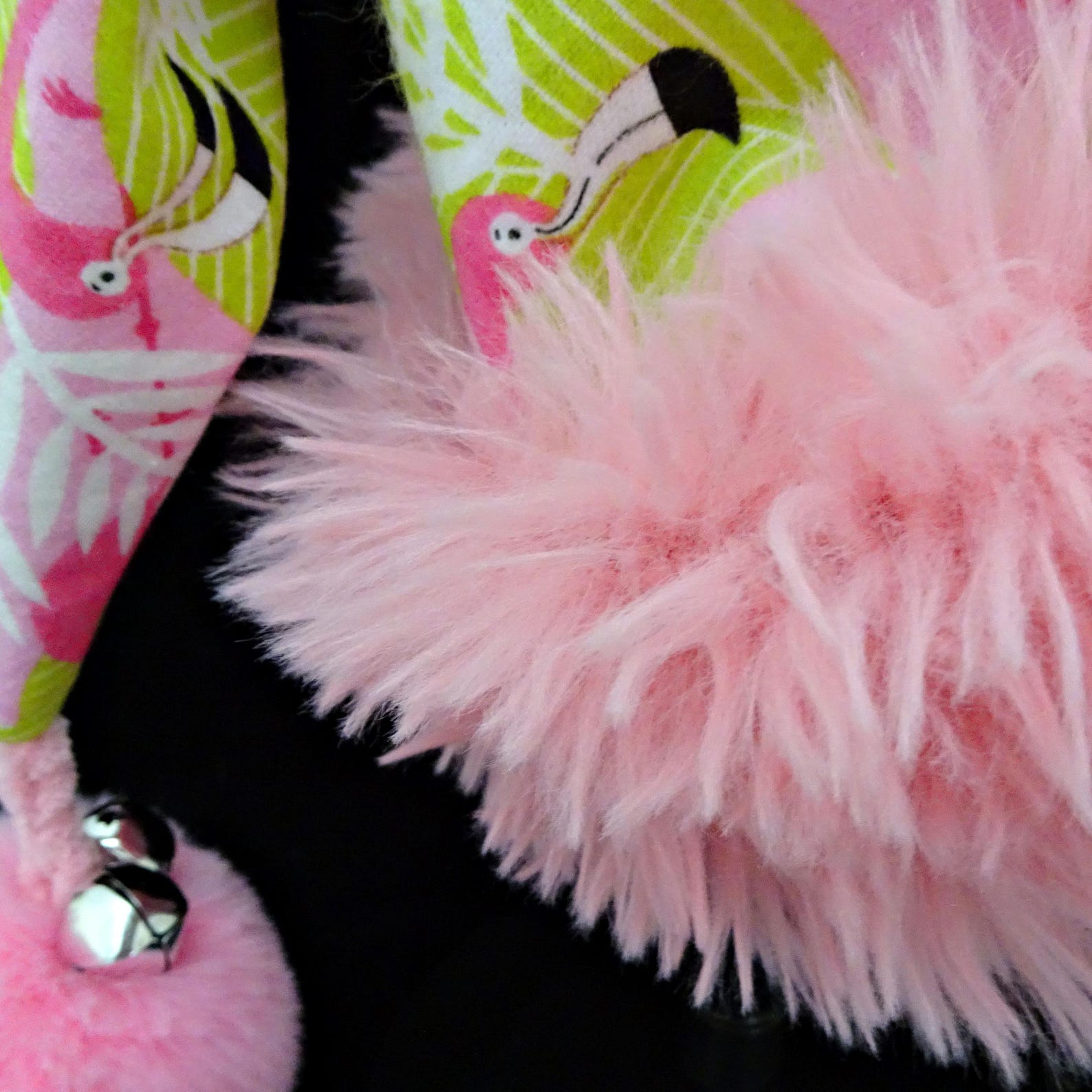 Pink Flamingo Santa Hat, Tropical Christmas, Faux Fur Brim - Etsy