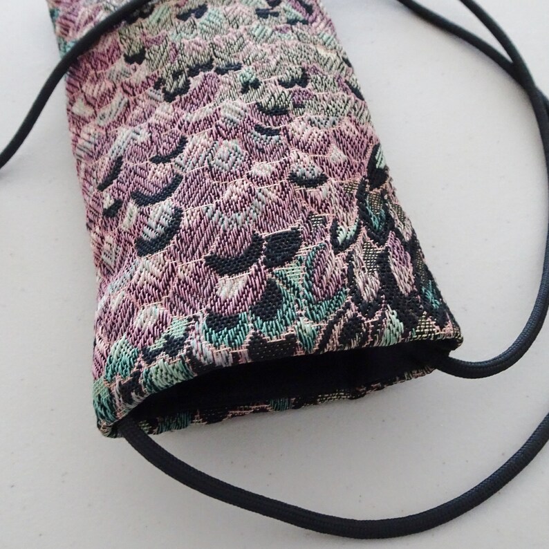 Tapestry Fabric Cell Phone Pouch Strapped Small Purse - Etsy