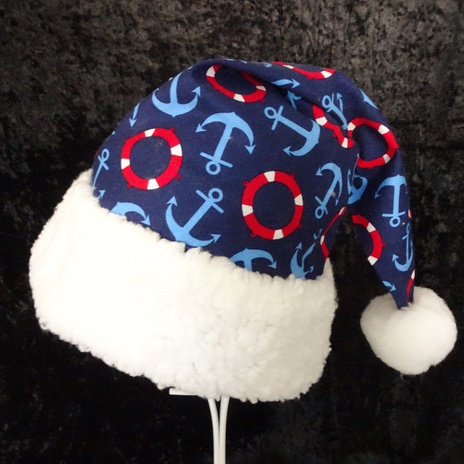 Nautical Santa Hat Sea Captain Santa Santa Christmas Hat | Etsy