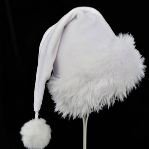 White Santa Hat, Adult Size Santa Hat, Christmas Celebration Party Hat ...