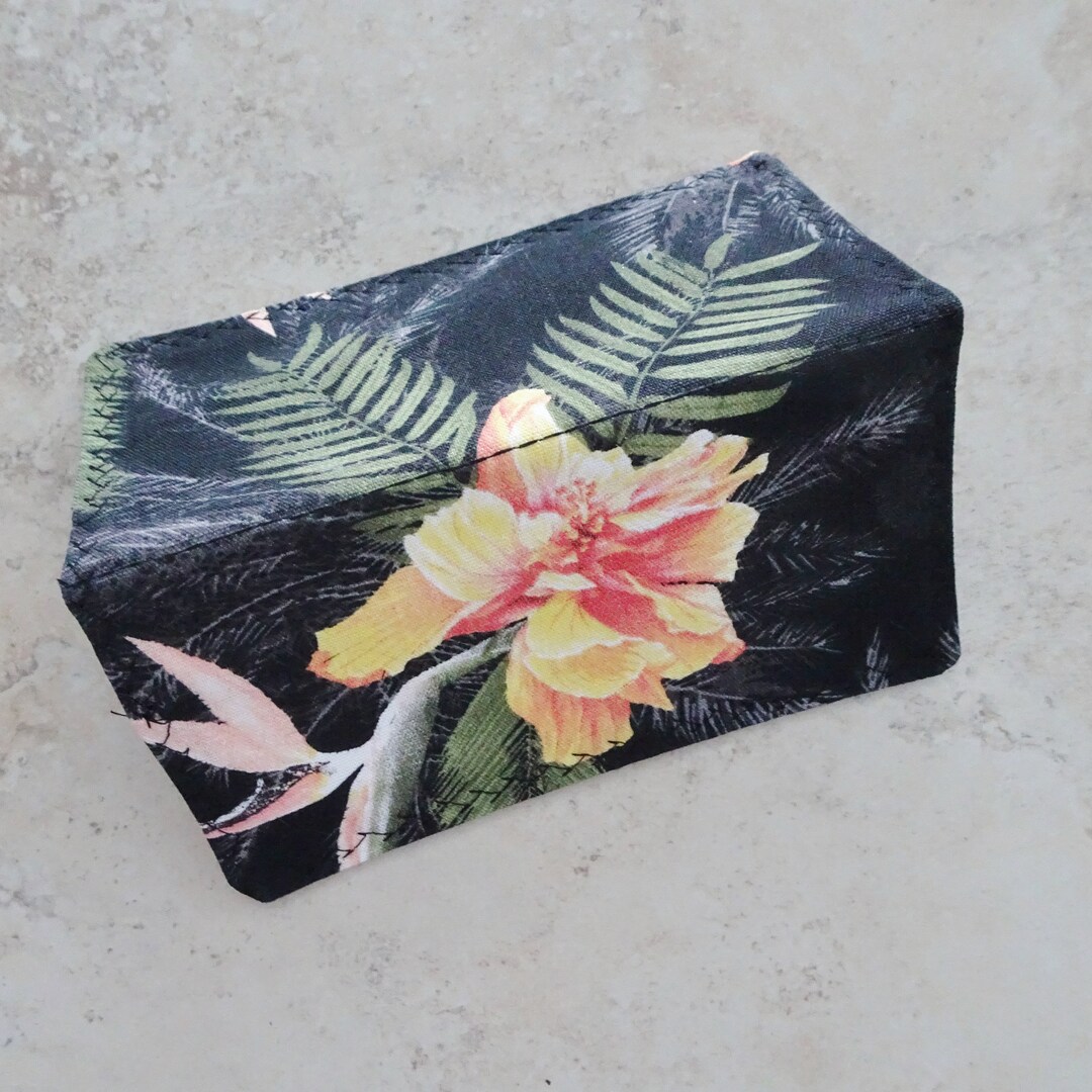 Tropical Hawaiian Floral Fabric Checkbook Cover, Bill Fold Wallet ...
