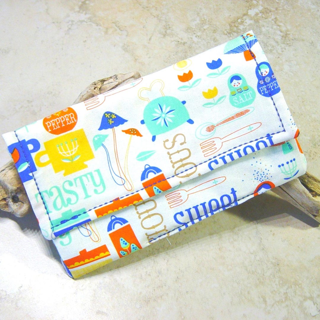 Kitchen Print Fabric Coupon Organizer Wallet With Card Dividers - Etsy