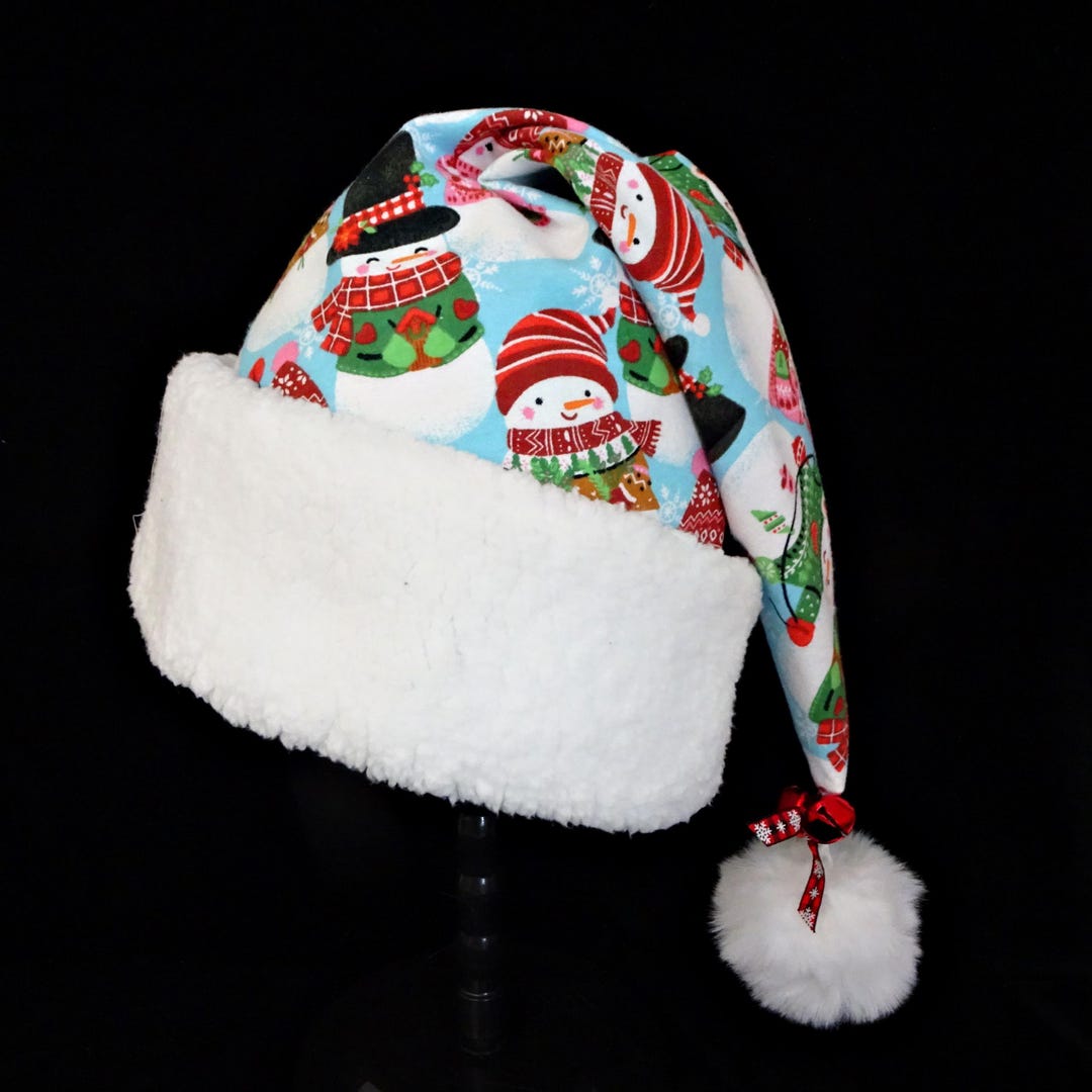 Snowman Santa Hat, NEW! Christmas Party Hat, Novelty Adult Size Santa ...