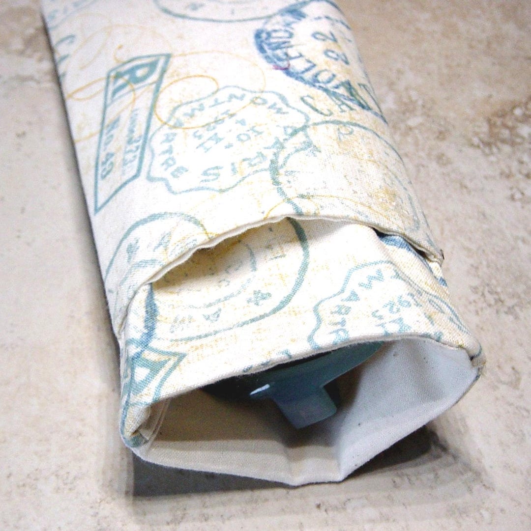 Double Eyeglass Case: Postal Stamp Fabric, 2-pocket Design - Etsy
