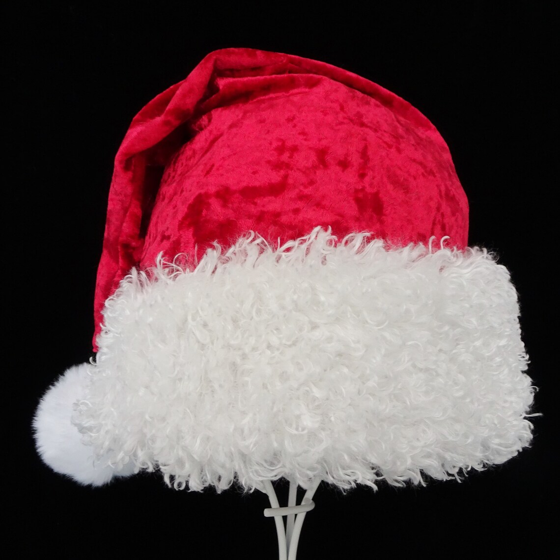 Red Velvet Santa Claus Hat Classic Saint Nicholas Hat Adult | Etsy