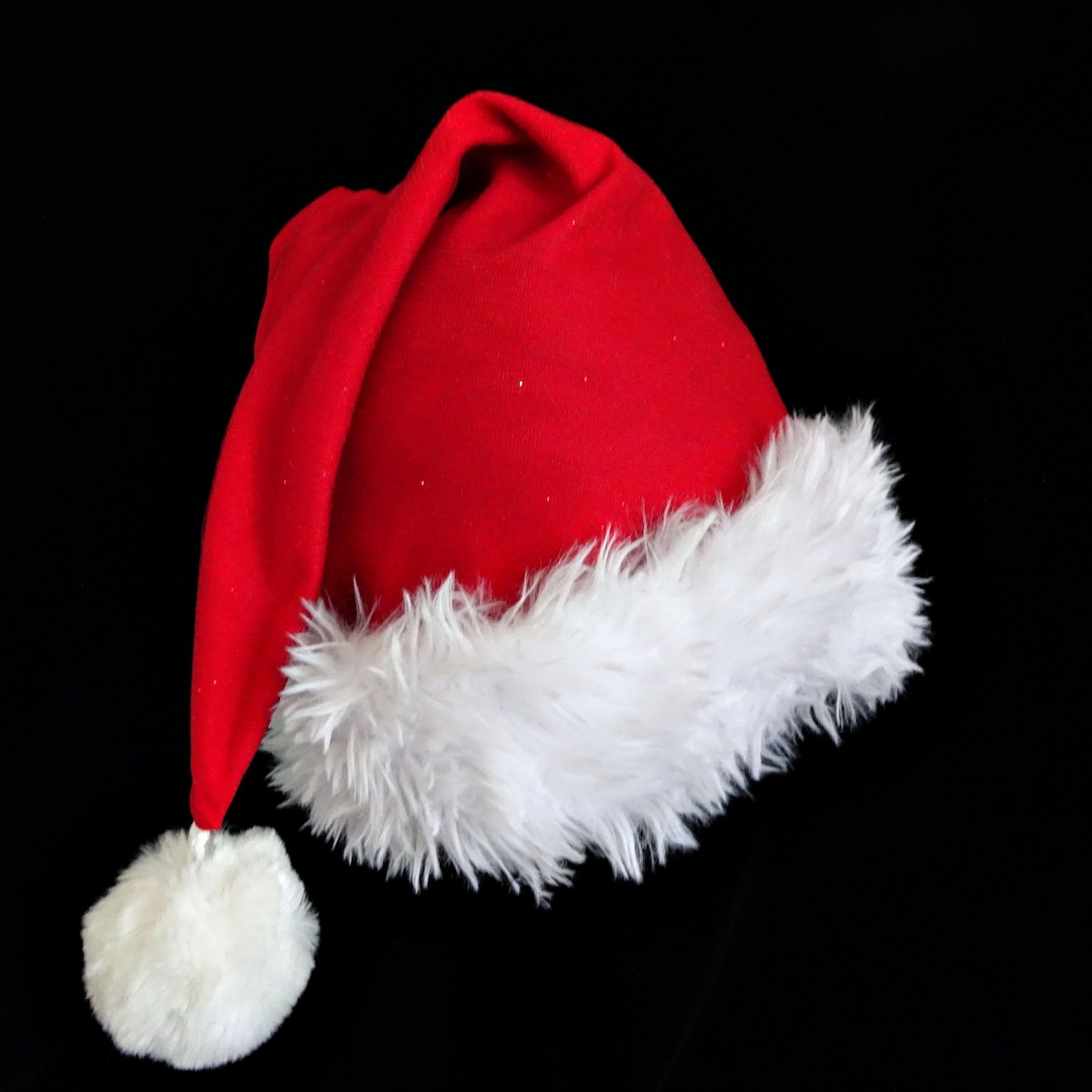 Bonnet de père Noël rouge pailleté, chapeau de père Noël adulte ...