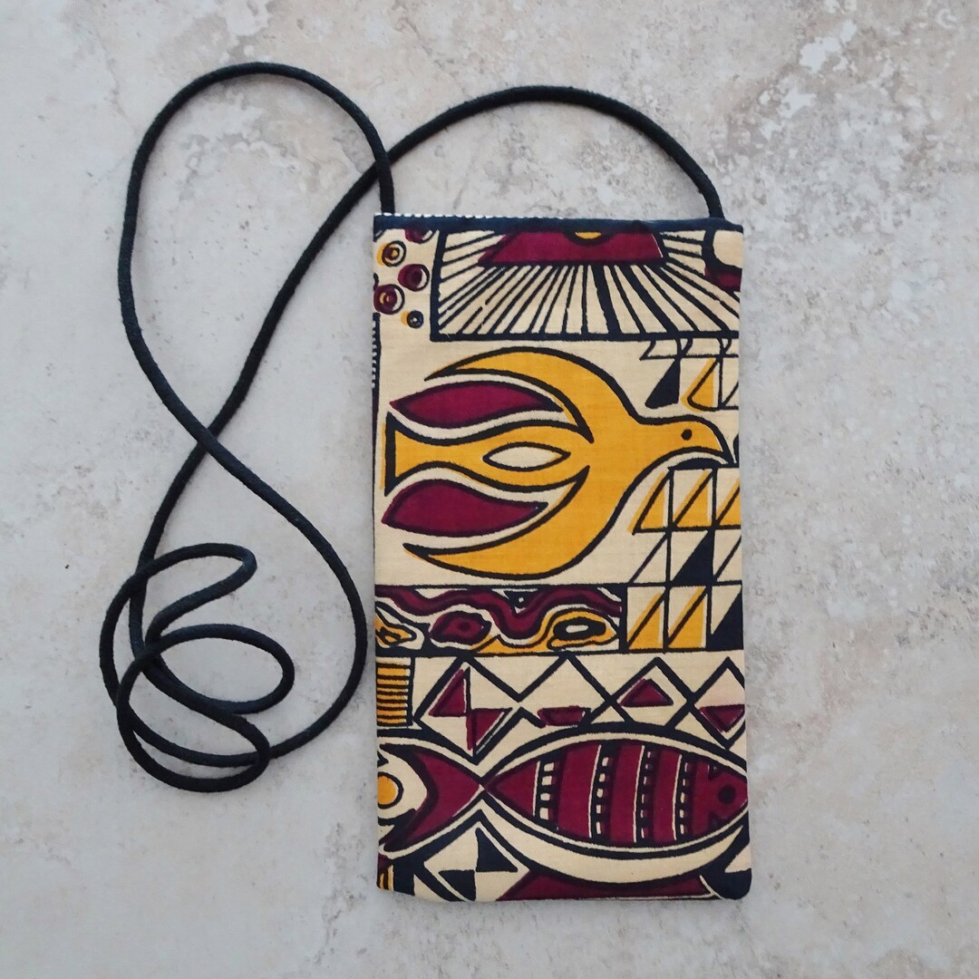 Cross Body Cell Phone Pouch, Fabric Cell Phone Purse, Eye Glasses Bag ...