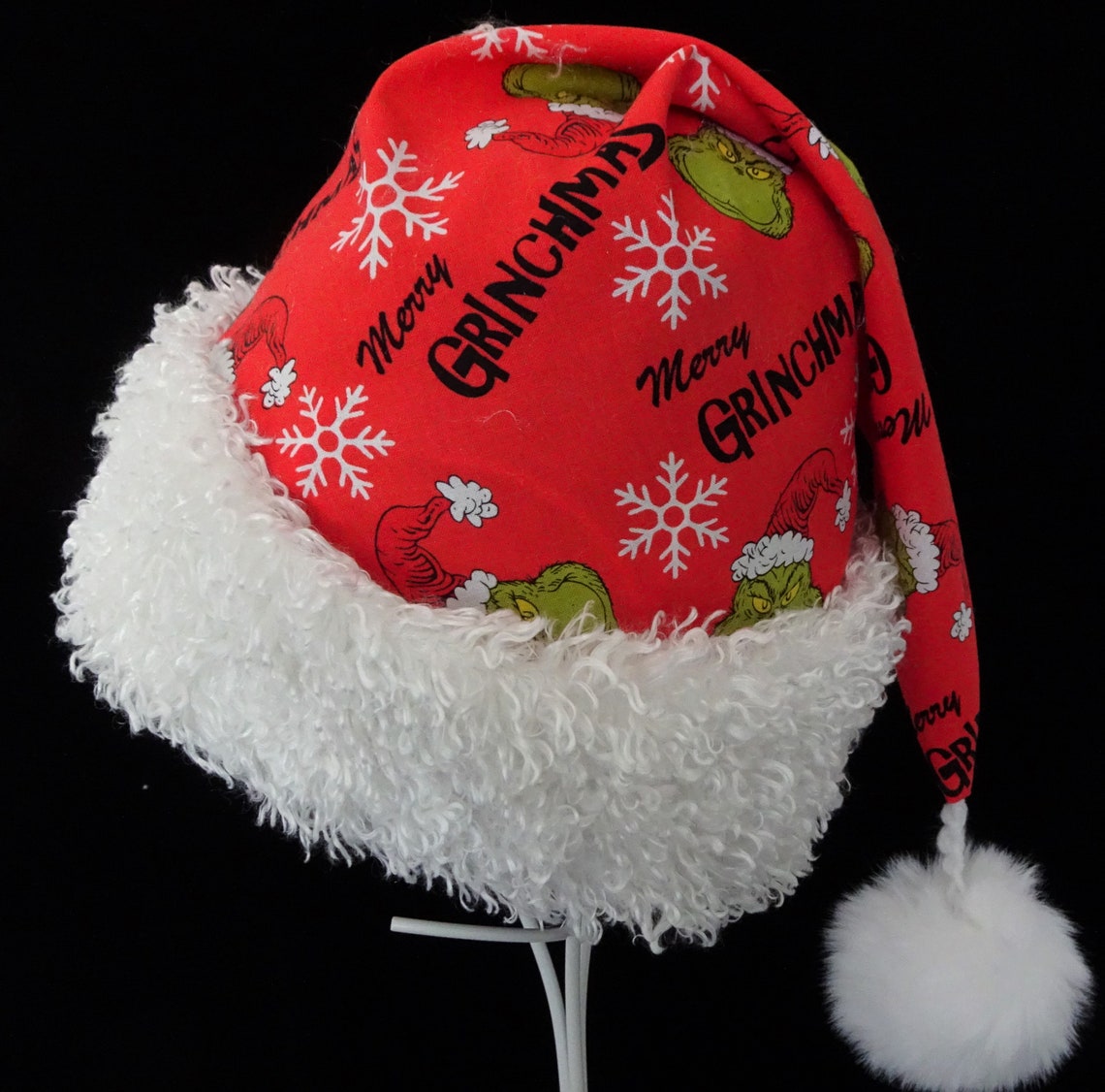 Santa Hat for Grinch-mas Red Hat for Santa Christmas Novelty - Etsy