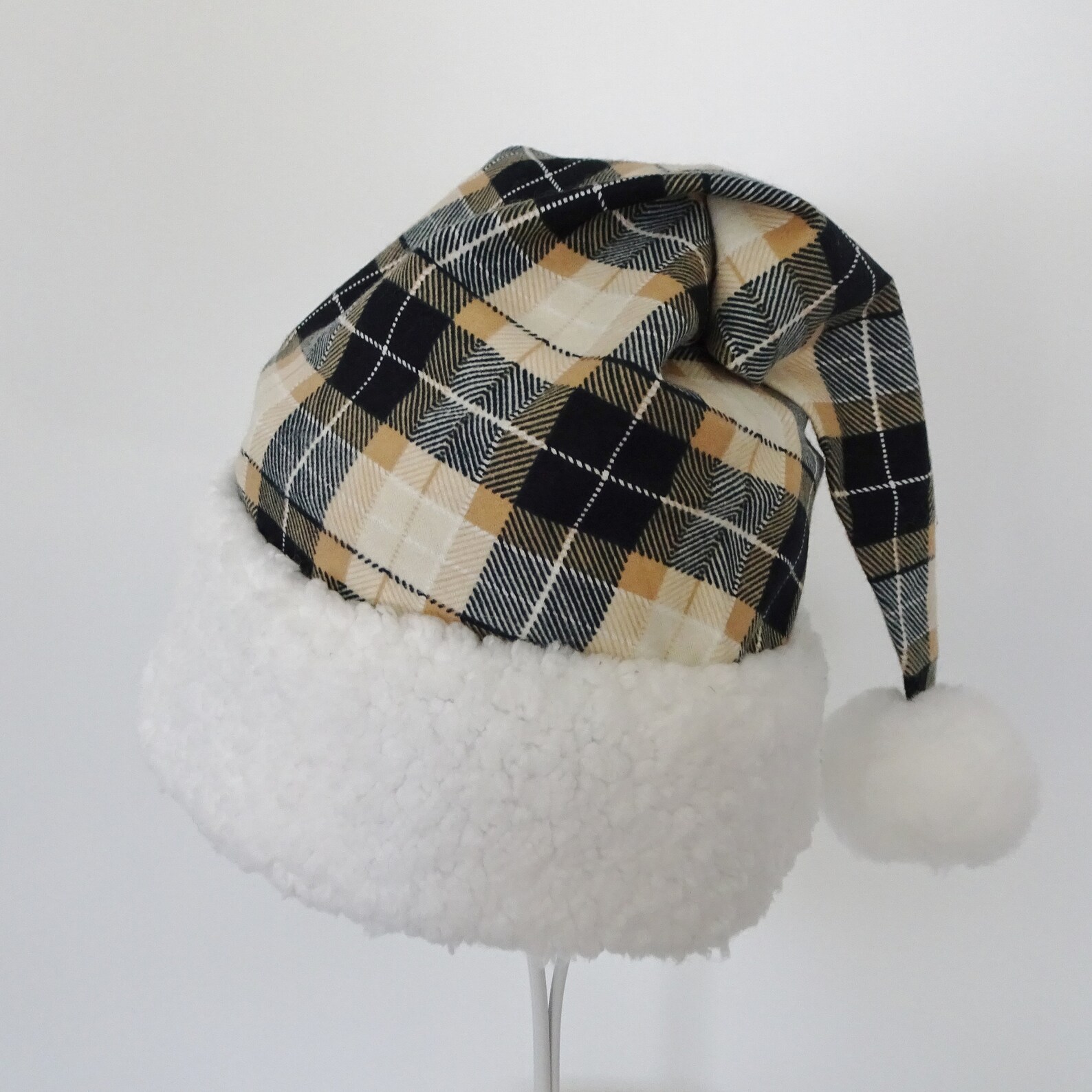 Preppy Plaid Santa Hat Christmas Party Hat Plaid Santa - Etsy