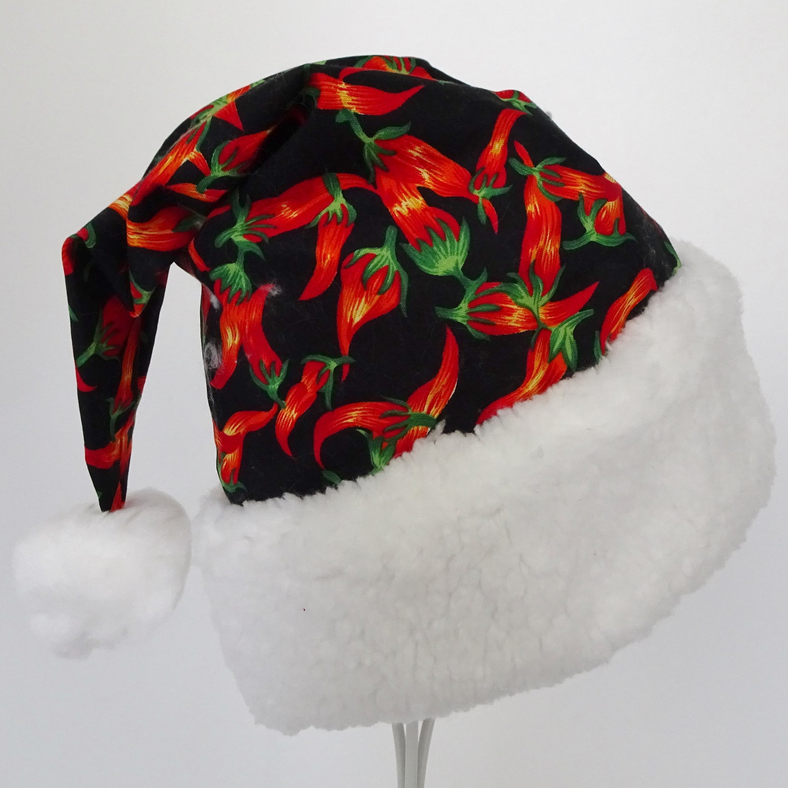 Chili Pepper Santa Hat, Grilling Cook, Faux Fur Trim - Etsy