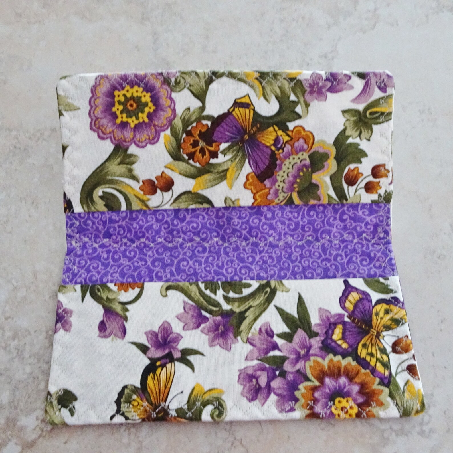 Checkbook Cover Checkbook Wallet Butterfly and Floral Fabric - Etsy