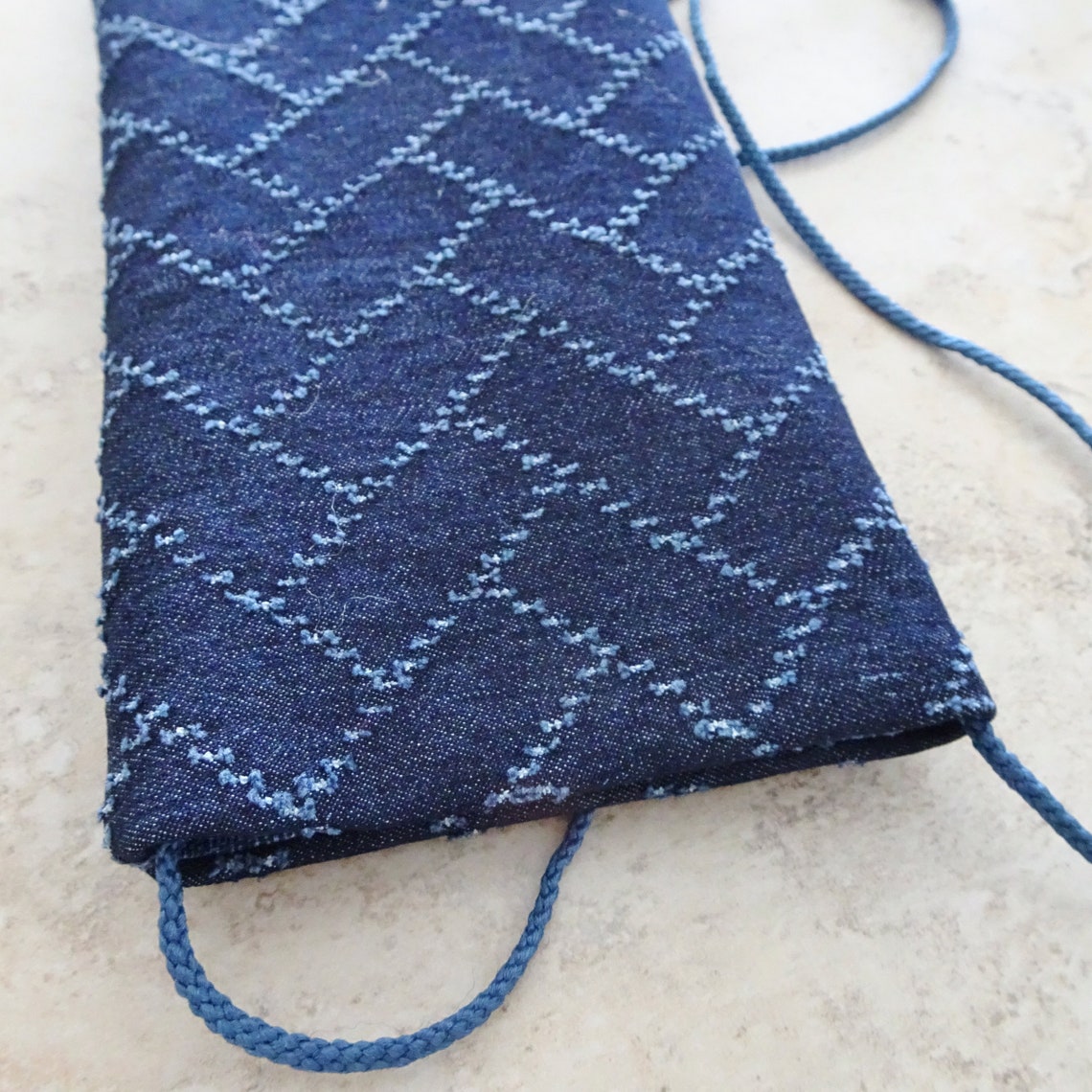 Cell Phone Pouch Blue Denim Strapped Bag Carry Essential - Etsy